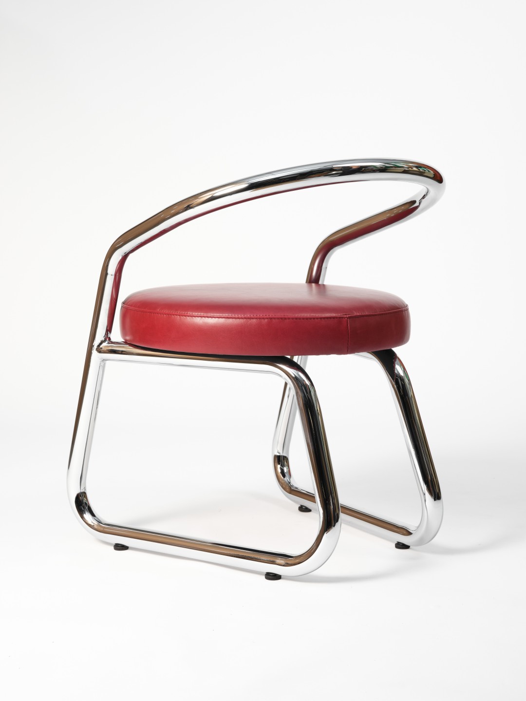 Chaise Consul Axel CHAY, design en acier chromé